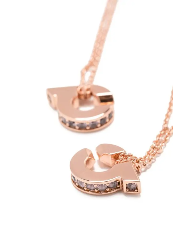 FERRAGAMO Double Gancini Pendant Necklace