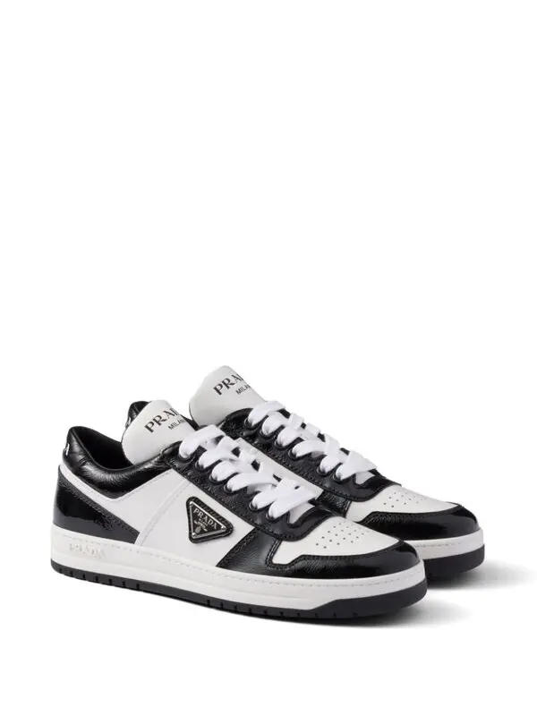 Prada Downtown Leather Sneakers - Black