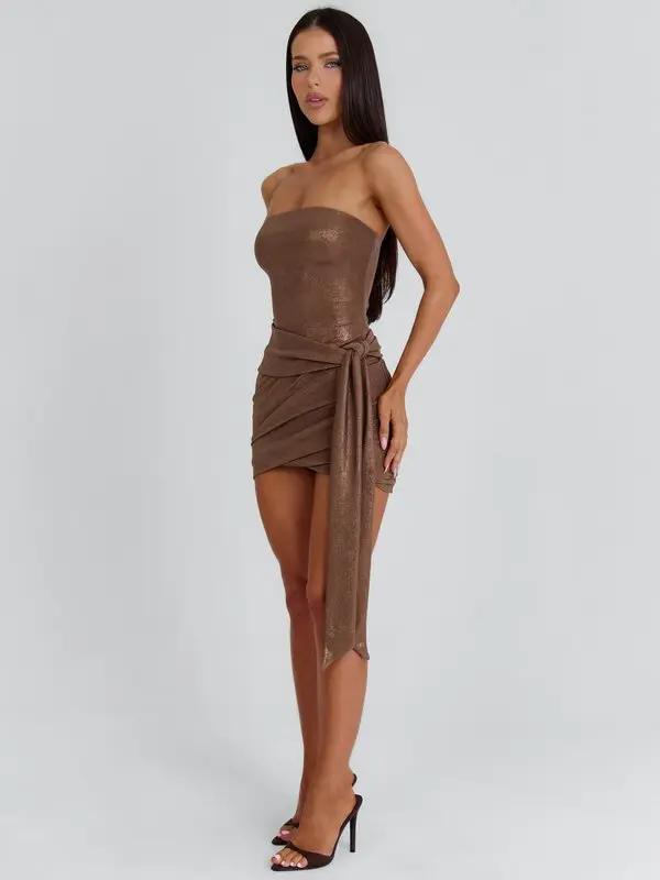 OUTCAST Daylia Mini Dress Bronze