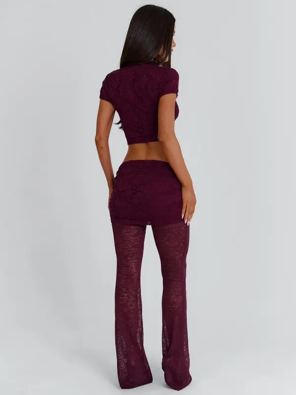 OUTCAST Nerissa Corset Top Burgundy