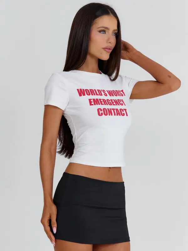 OUTCAST Emergency Contact Baby Tee