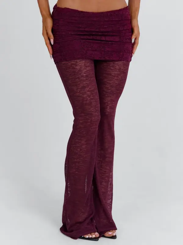 OUTCAST Nerissa Pants Burgundy