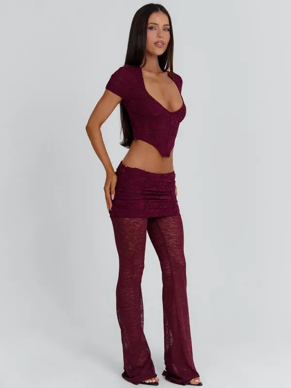 OUTCAST Nerissa Pants Burgundy