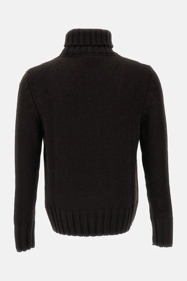 CUSTOMER LOVERS Maglione Lupetto In Lana - Marrone