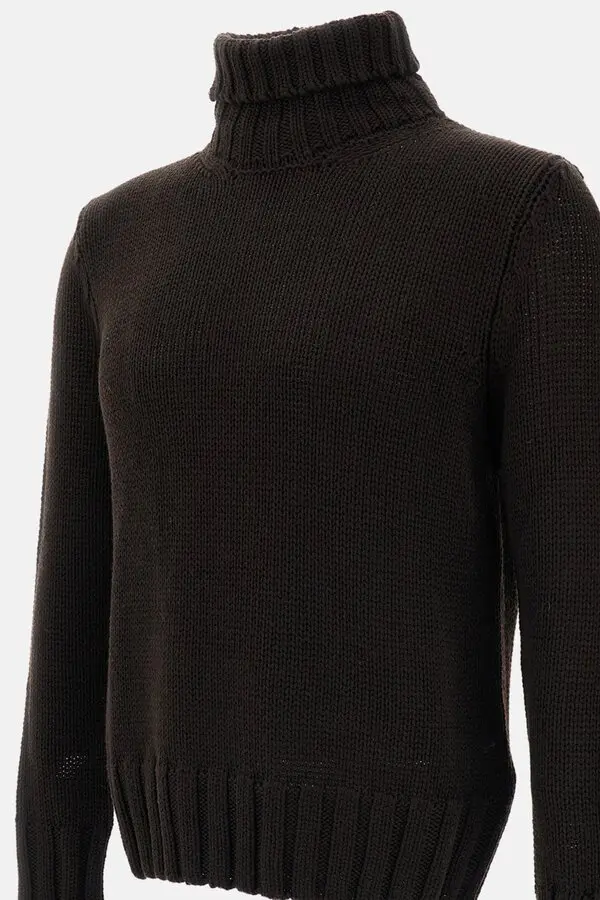 CUSTOMER LOVERS Maglione Lupetto In Lana - Marrone