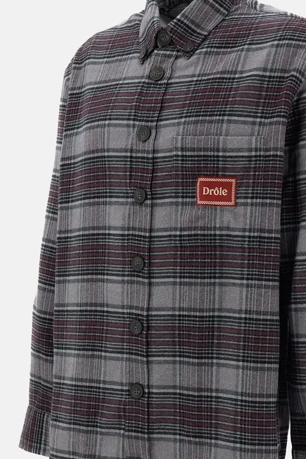 Drole De Monsieur Camicia Boxy Di Flanella A Quadri