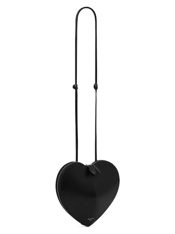 Alaïa Le Cœur Bag In Calfskin - Black