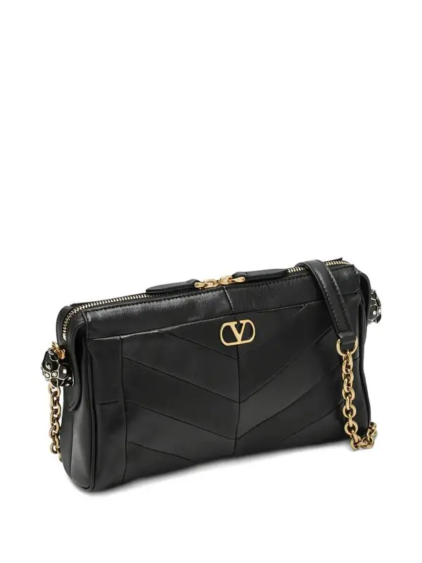 Valentino Garavani Panthea Small Shoulder Bag In Nappa Leather With Chevron Pattern