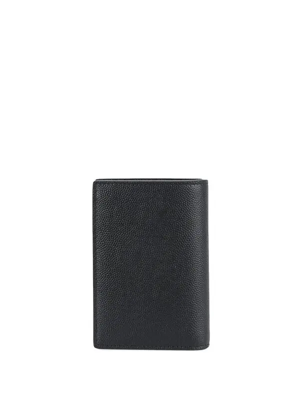 Saint Laurent Grain De Poudre Leather Bi-fold Card Wallet
