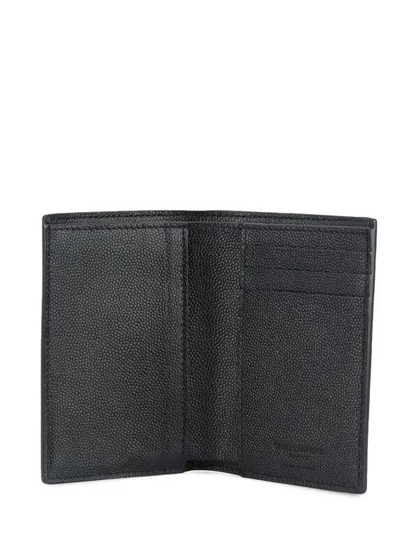 Saint Laurent Grain De Poudre Leather Bi-fold Card Wallet