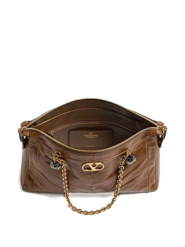 Valentino Garavani Panthea Shoulder Bag In Nappa Leather With Chevron Pattern
