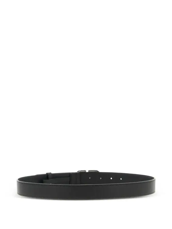 Valentino Garavani Vlogo Signature Belt In Shiny Calfskin - Black
