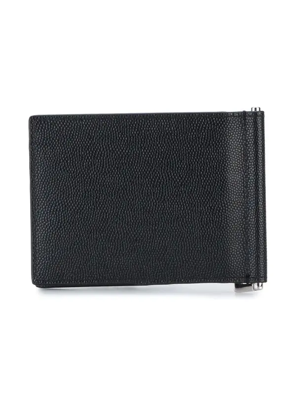 Saint Laurent Bill Clip Wallet In Grain De Poudre Leather