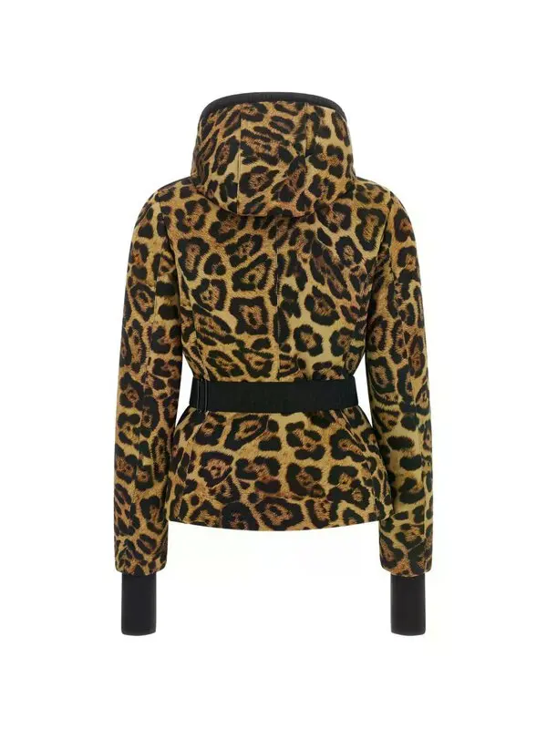Goldbergh Jagger Leopard-print Peplum Ski Jacket