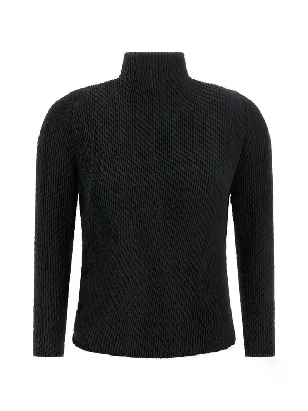 Issey Miyake Misty Pleats Asymmetrical Top