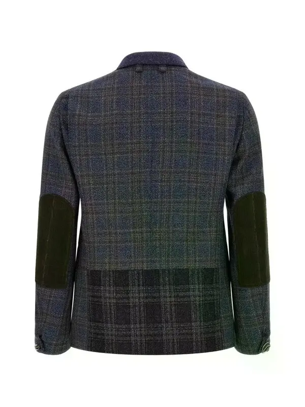 Junya Watanabe Patchwork Check-pattern Blazer - Blue