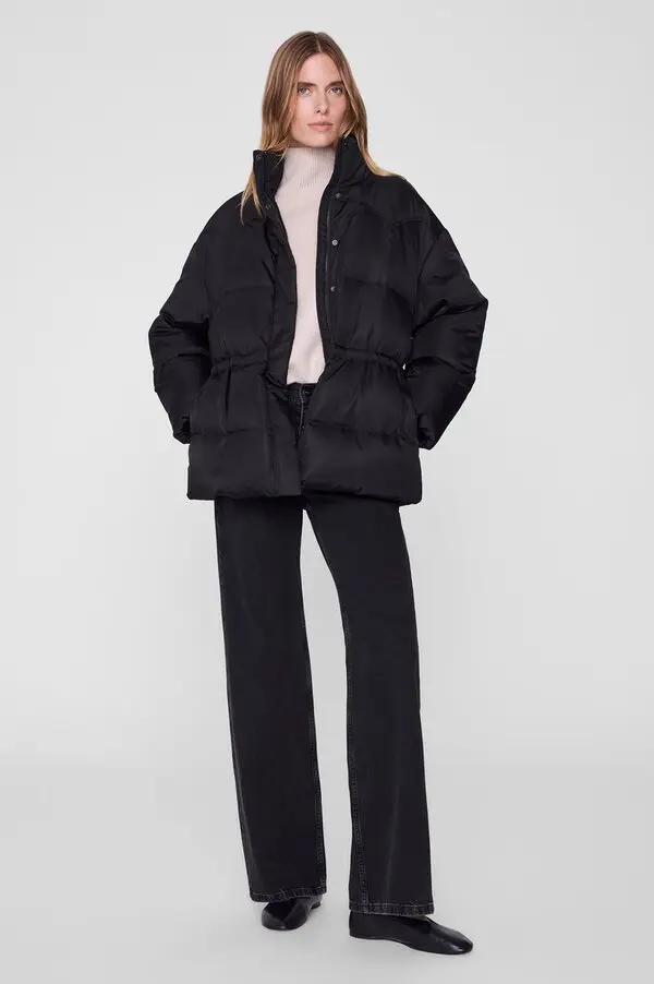 ANINE BING Oslo Long Puffer - Black