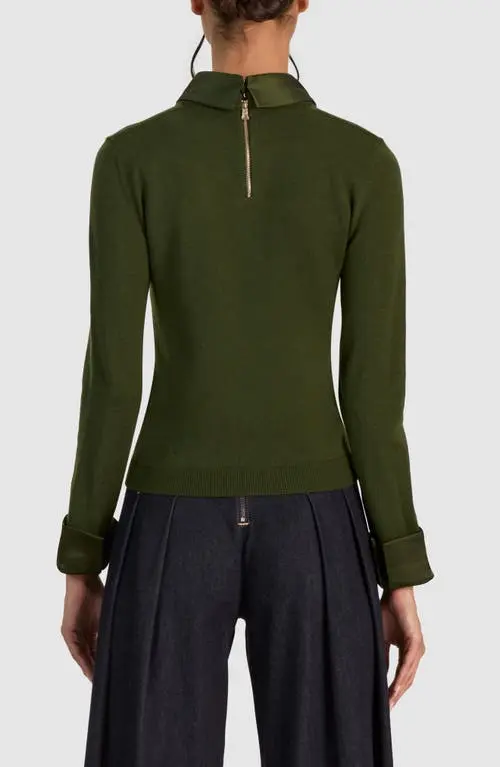 Alice + Olivia Porla Collared Sweater