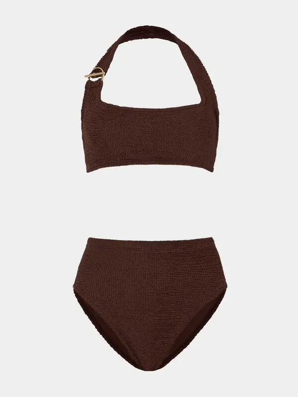 Hunza G Anita T Bar Bikini - Metallic Chocolate