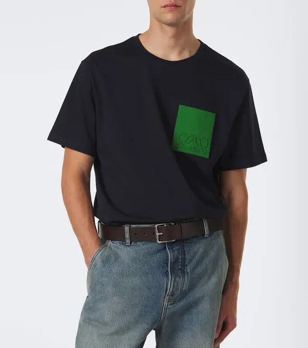 Loewe Double L Cotton Jersey T-shirt - Blue