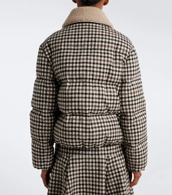 Brunello Cucinelli Checked Alpaca And Wool-blend Down Jacket