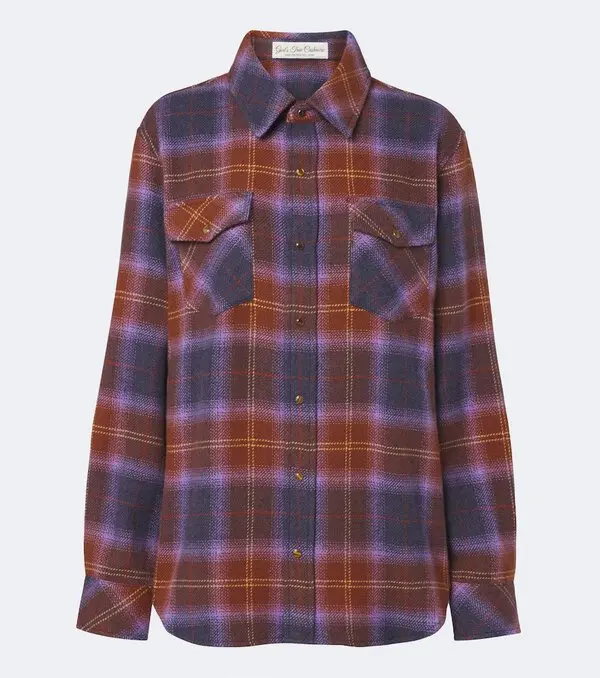 GOD'S TRUE CASHMERE Vulcan Tartan Cashmere Shirt With Tiger's Eye - Multicoloured