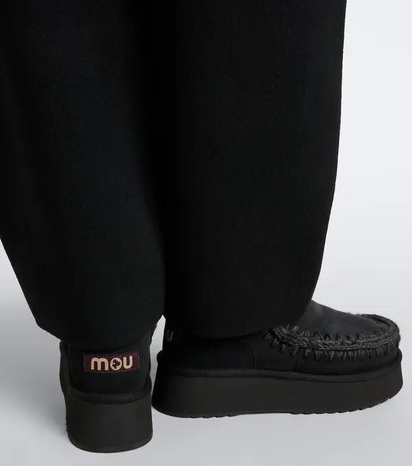 Mou Mini Shearling-lined Suede Ankle Boots