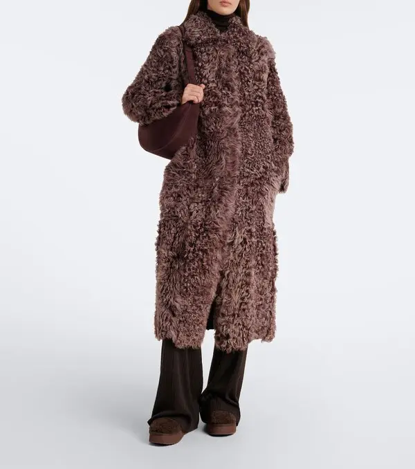 Mou Shearling Platform Mules