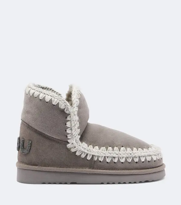 Mou 18 Shearling-lined Suede Ankle Boots - Grey