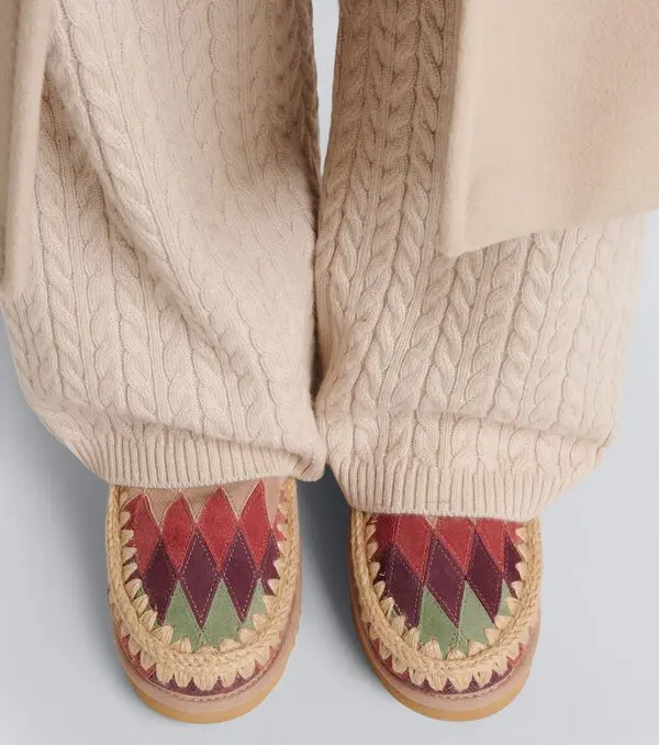 Mou Shearling-lined Suede Ankle Boots