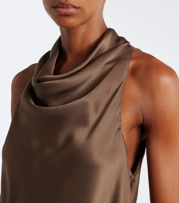 Brunello Cucinelli Draped Silk Top