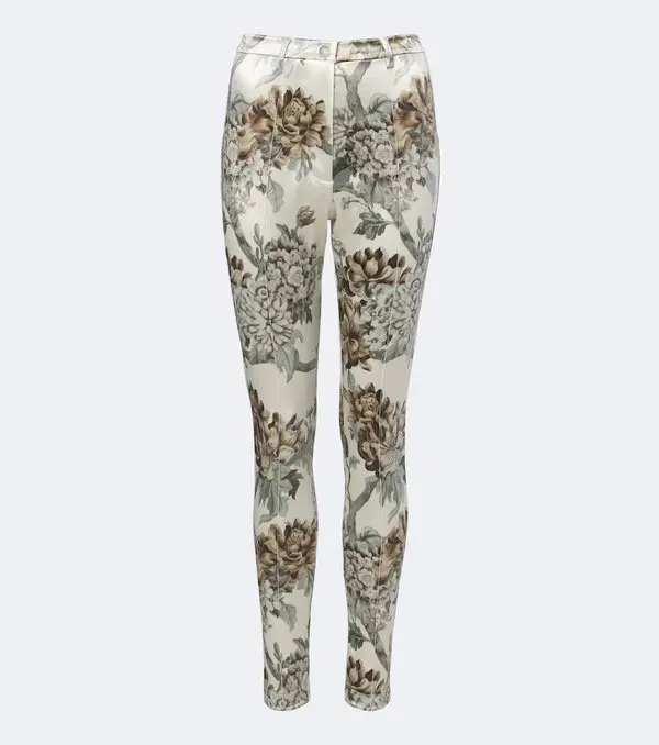 Acne Studios Floral Jersey Slim Pants - Multicoloured