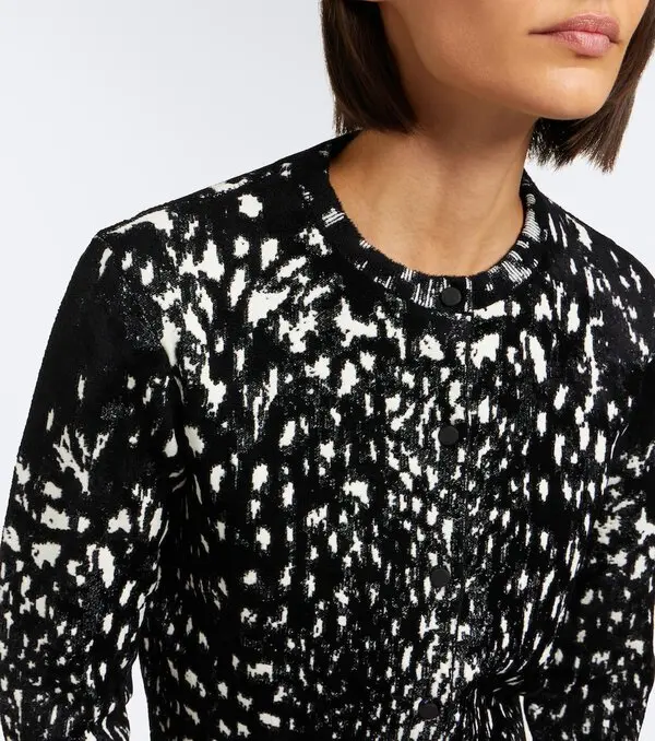 TOM FORD Velvet Jacquard Cardigan - Black