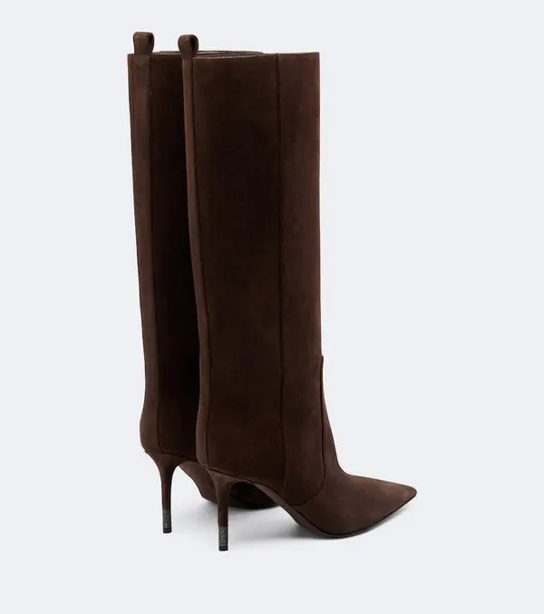 Brunello Cucinelli Monili Beadsuede Knee-high Boots