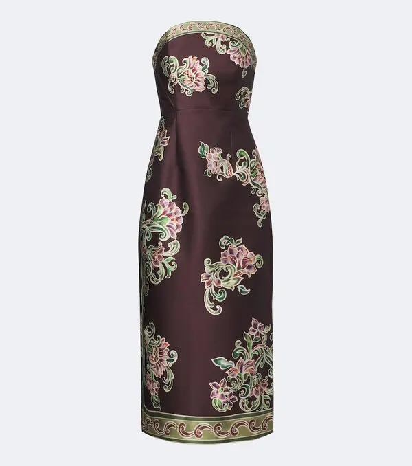ALEMAIS Alémais Josie Floral Strapless Bustier Dress - Multicoloured