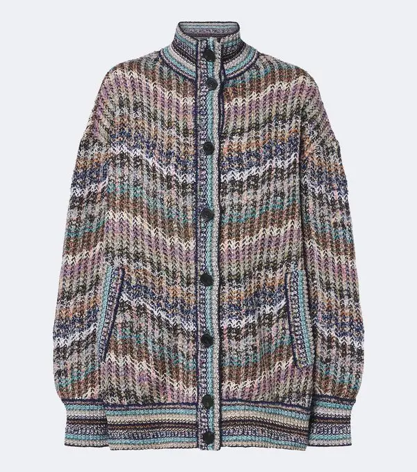 Missoni Zigzag Cotton And Wool-blend Cardigan - Multicoloured