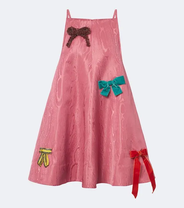 ALEMAIS Alémais Valentina Embellished Moiré Minidress - Pink
