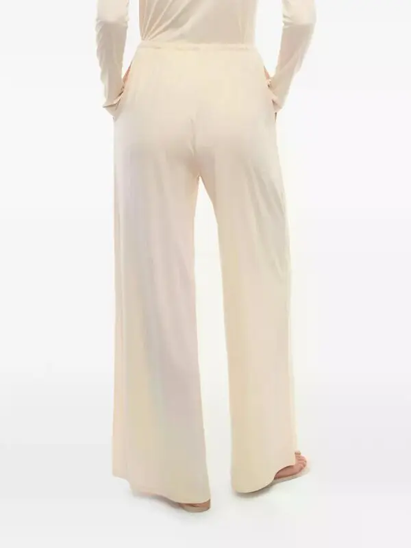12 STOREEZ Pearl Silk Drawstring-waist Trousers