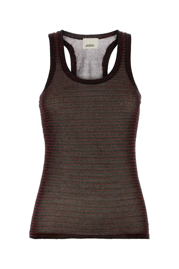 Isabel Marant Étoile Embroidered Cupro Blend Cerava Tank Top - Multicolor