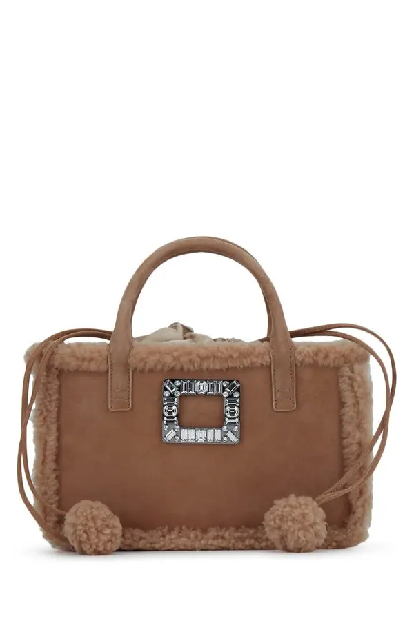 ROGER VIVIER Viv' Skate Shearling Top Handle - Multicolor