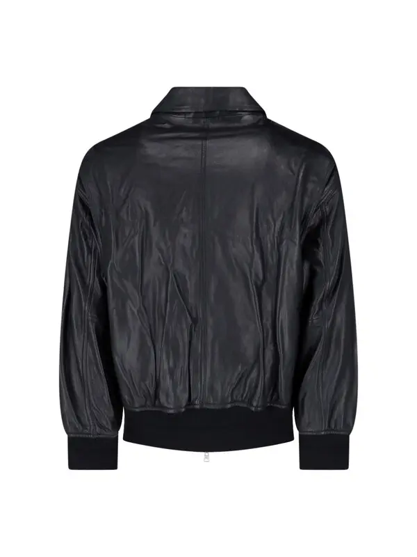 DUNST Leather Zip Jacket In Lambskin