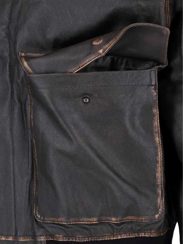 DUNST Leather Bomber Jacket In Lambskin