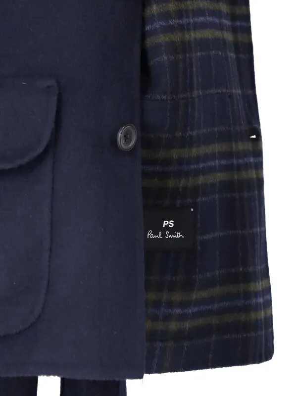 Paul Smith Jacket With Buttons In Wool Blend
