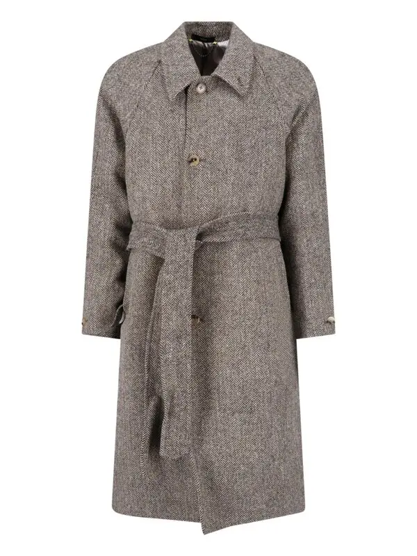 Paul Smith Coat In "harris Tweed - Gray