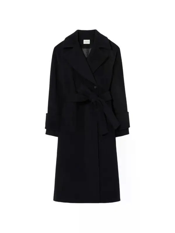 Claudie Pierlot Straight Coat With Removable Belt - Blue