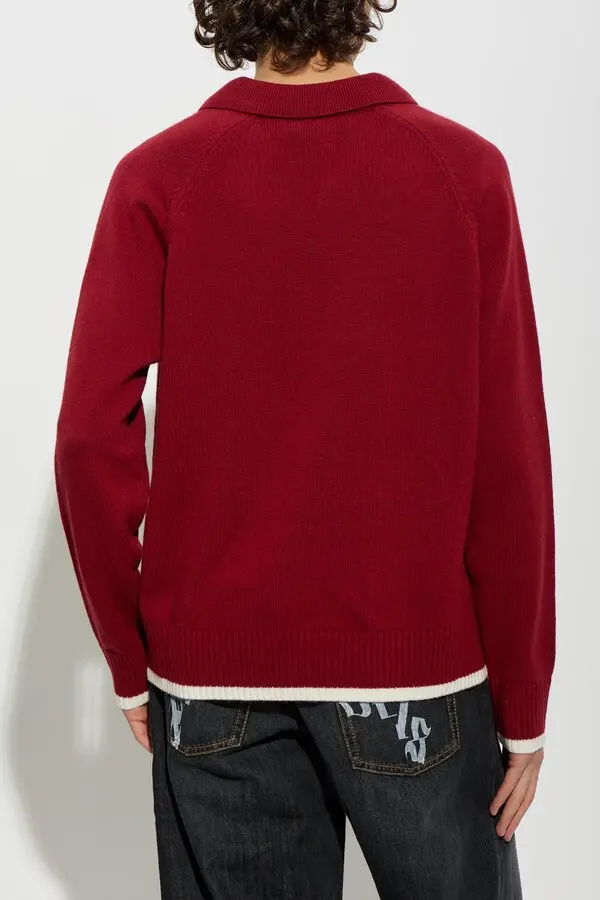 Palm Angels Wool Sweater With Embroide Logo