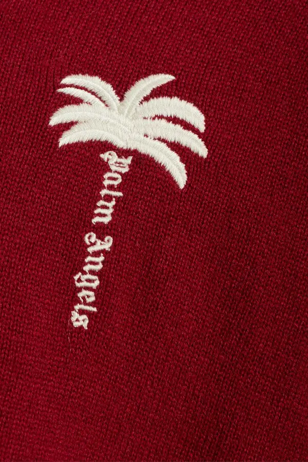 Palm Angels Wool Sweater With Embroide Logo