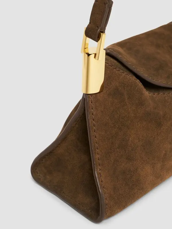 Balmain 64-83 Small Suede Shoulder Bag