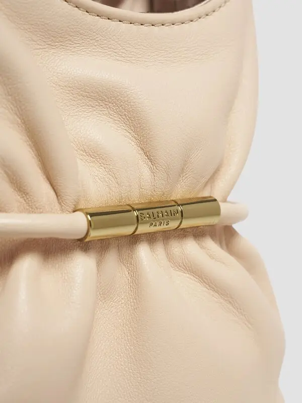 Balmain Sphynx Mini Leather Top Handle Bag
