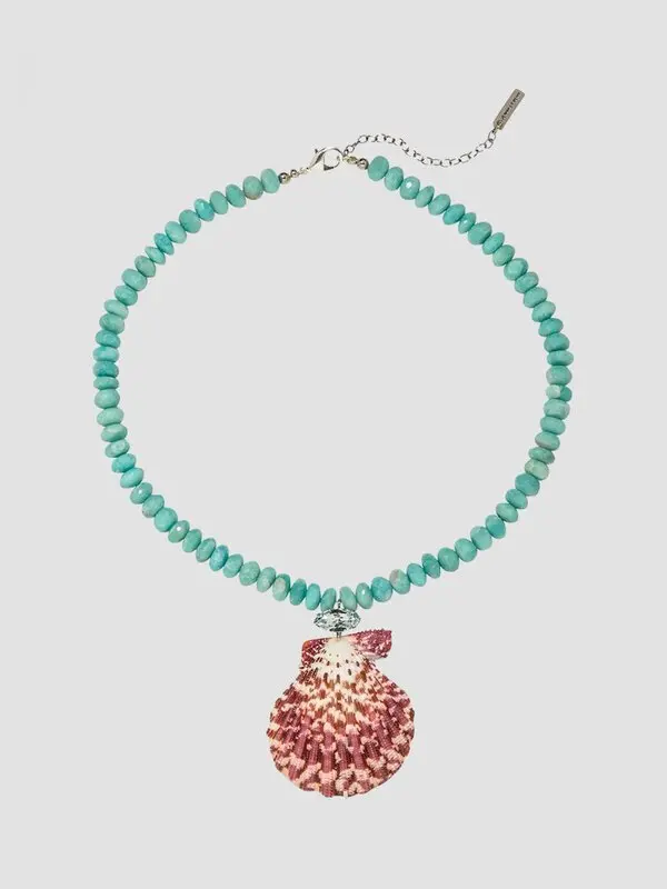 JENNIFER BEHR Car Rhodium-plated & Mixed-media Pendant Necklace - Amazonite